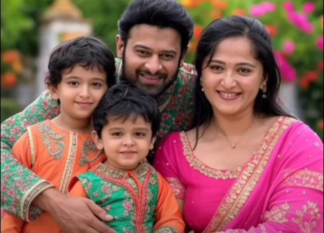 Prabhas and Anushka Become Parents For Three Kids AI Family Photos Take ...