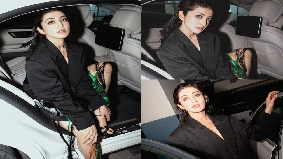 Pawan Kalyan Heriones Praneetha Subhash photos in boss look in black ...