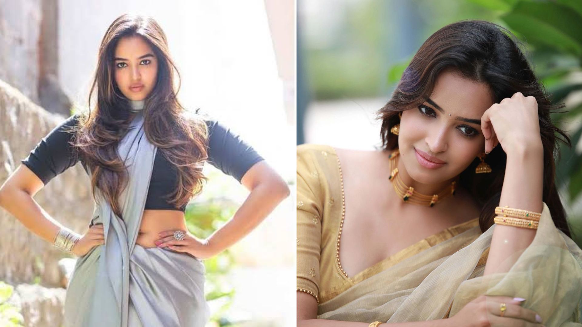 Pujita Ponnada Hot Images: Tollywood Actress Pujita Ponnada looks like an angel in white saree ...