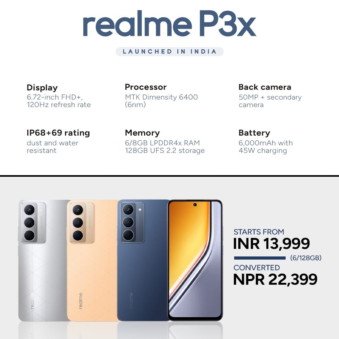 Get Realme P3X 5G Mobile Under Rs.3,000 With Exchange Bonus Discount On ...