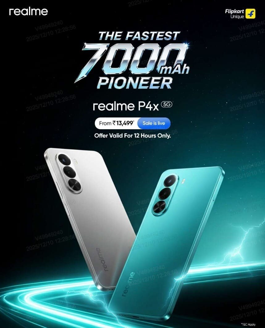 Get Realme P4X 5G Phone For Rs 3k With Exchange Bonus On Flipkart ...