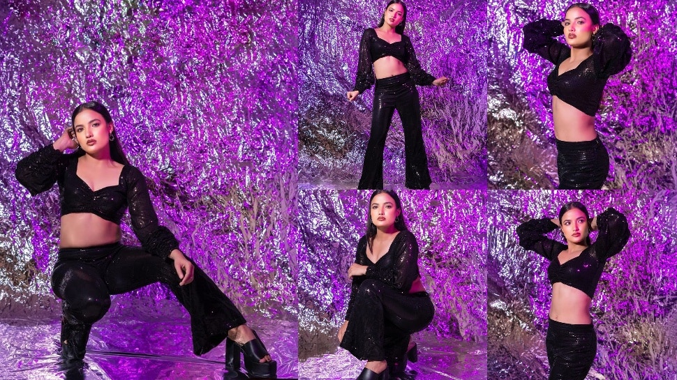 jabardasth anchor siri hanumanth Stunning Images in small dress siri ...