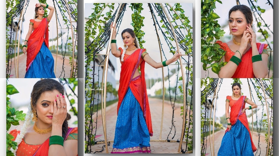 Jabardasth New Anchor Sowmya Rao Shares half saree pics | లంగావోణిలో ...