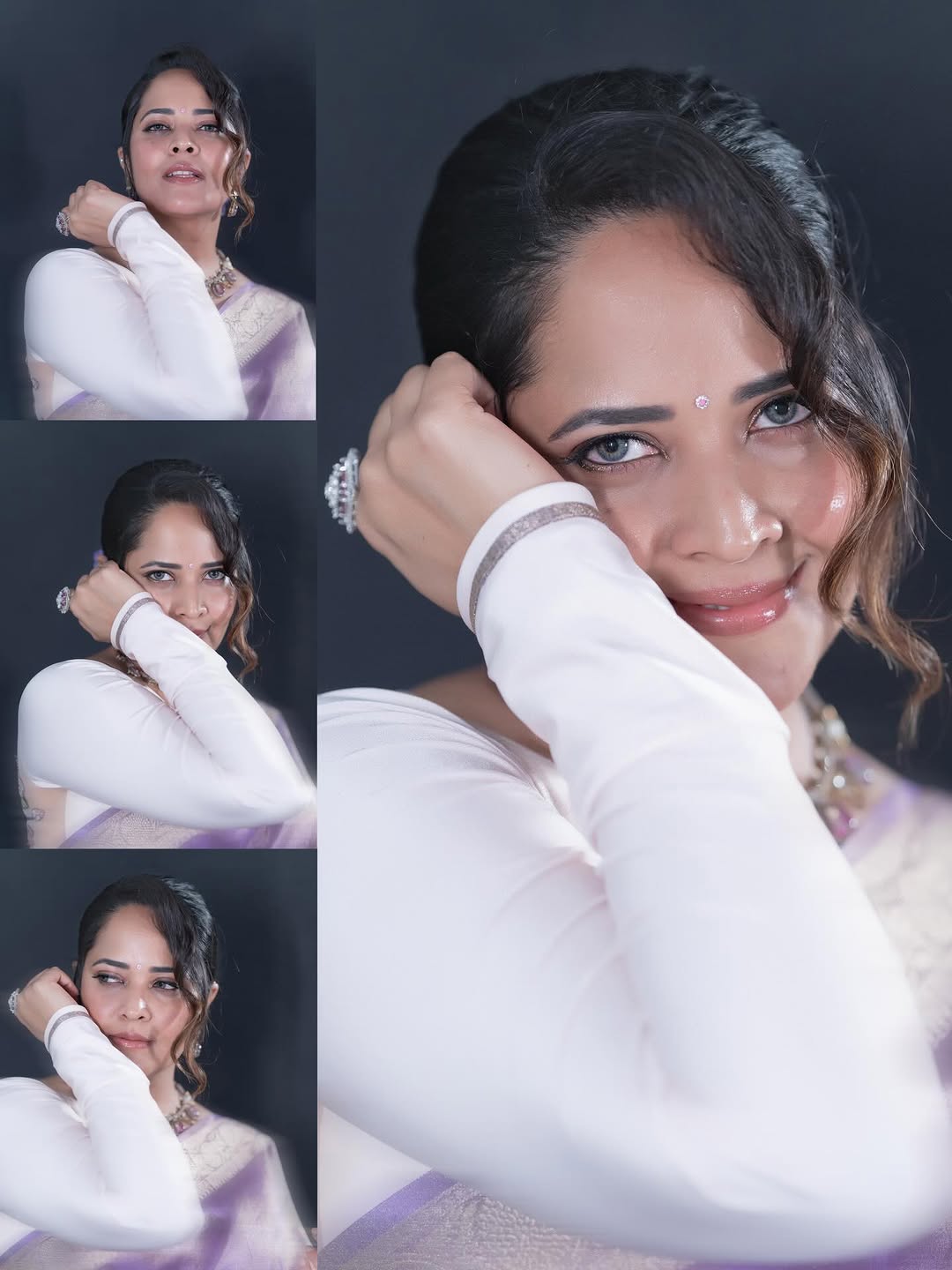 Anasuya Bharadwaj latest tradition saree look insta post viral amid ...