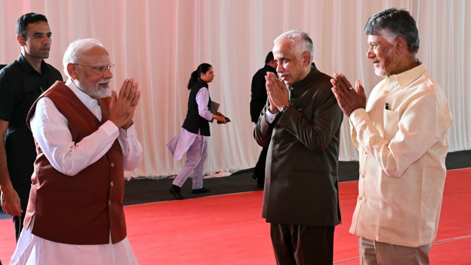 Photos of AP CM and ministers welcoming PM Modi go viral | PM Modi ...