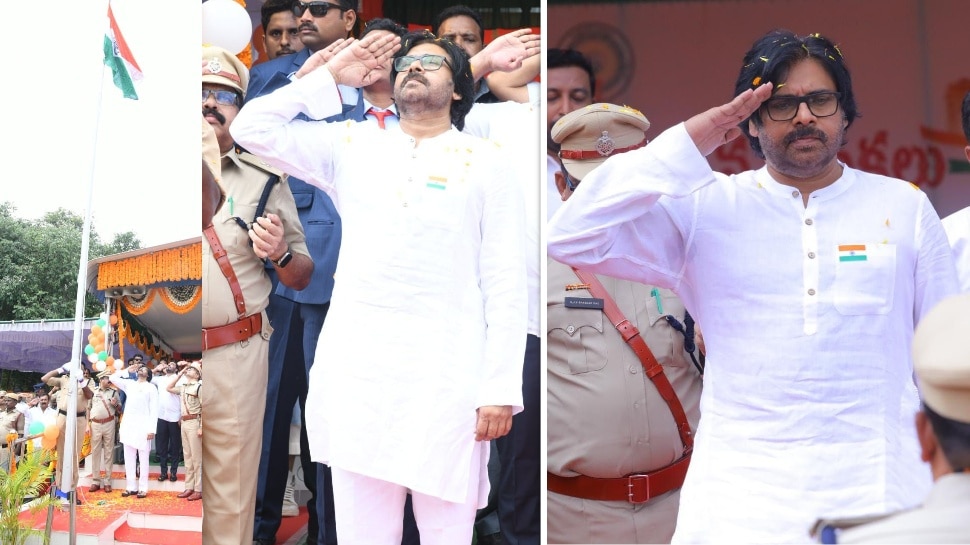 Pawan Kalyan Aadhya Selfie Goes To Viral In Independence Day Celebrations At Kakinada Rv ...