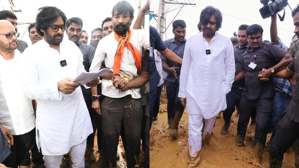 Deputy CM Pawan Kalyan Inspected Flood Affected Areas In Kakinada Pithapuram Rv | Pawan Kalyan ...