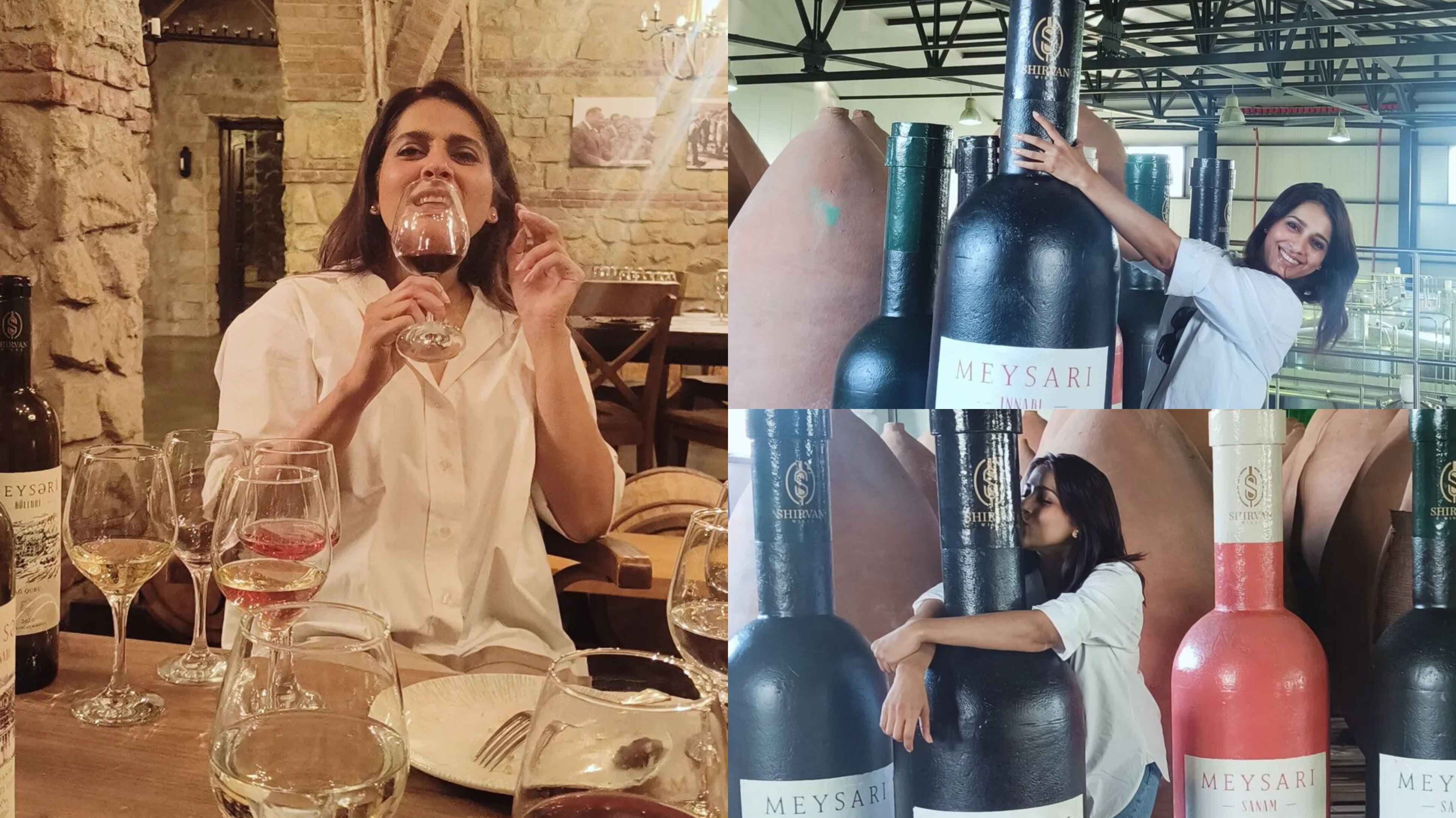 Rashmi Gautam Visits Azerbaijan Meysari Wine Yard And Drink Wine After ...